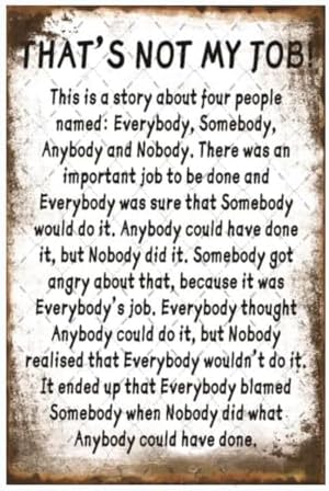 Amazon.com: That's not My Job Metal Tin Sign Funny Vintage Metal Tin ...