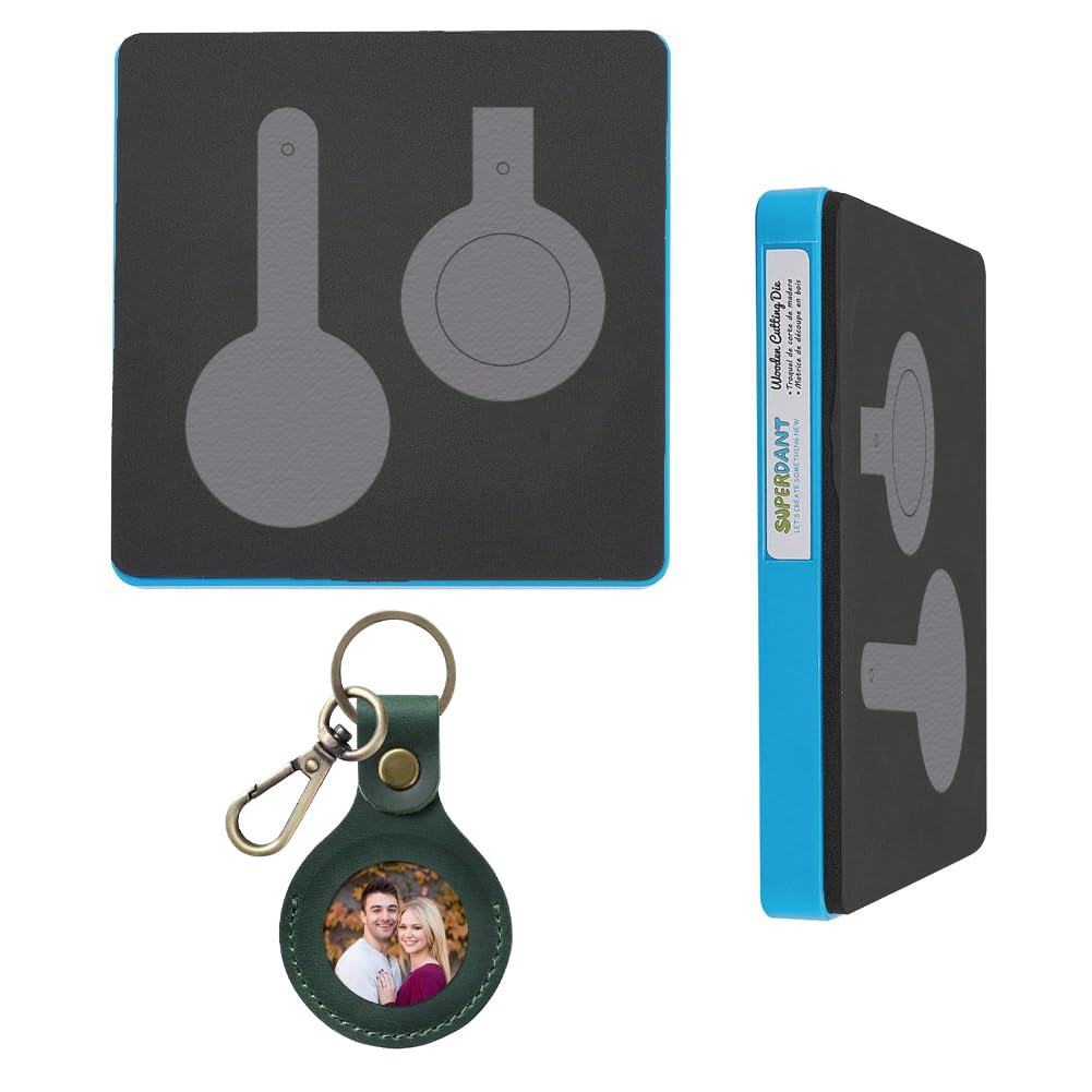 Amazon.com: SUPERDANT Leather Keychain Cutting Die Photo Case Key Ring ...