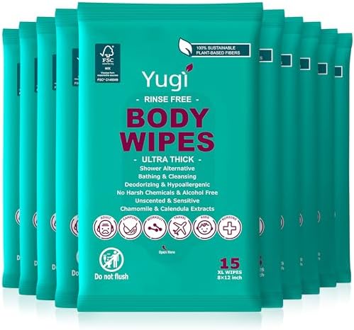 Amazon.com: Body wipes (10 packs) 150 XL ultra thick shower wipes for ...