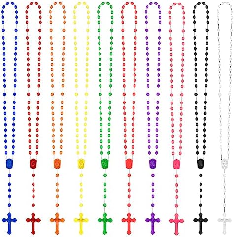 Amazon.com: ZYFLSQ Bulk Plastic Rosary Beads Catholic 100 Pack, 17 Inch ...