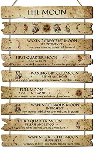 Amazon.com: Tatuo Witchcraft Knowledge Sign Moon Decor Halloween Witch ...