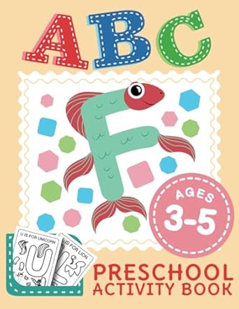 ABC Preschool Activity Book Ages 3-5: Fun Arts and Crafts ABC for boys ...