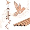 Amazon.com : GDNSFIT Hummingbird Wind Chimes for Outside,39" Metal ...
