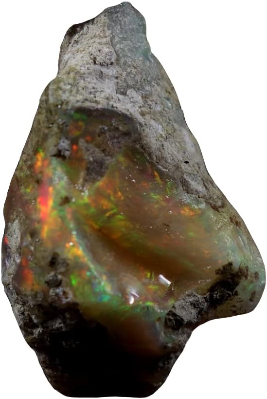 Amazon.com: Krishnahai 31.00 Cts Ultra Fire Opal Rough Gemstone, Worry ...