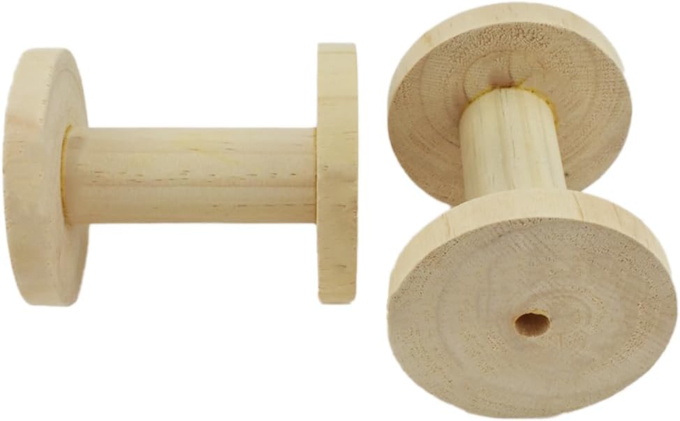 Amazon.com: HAHIYO 4Inch/10cm 2PCs Natural Wood Unfinished Wooden Empty ...
