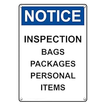 Amazon.com: Weatherproof Plastic Vertical OSHA Notice Inspection Bags ...