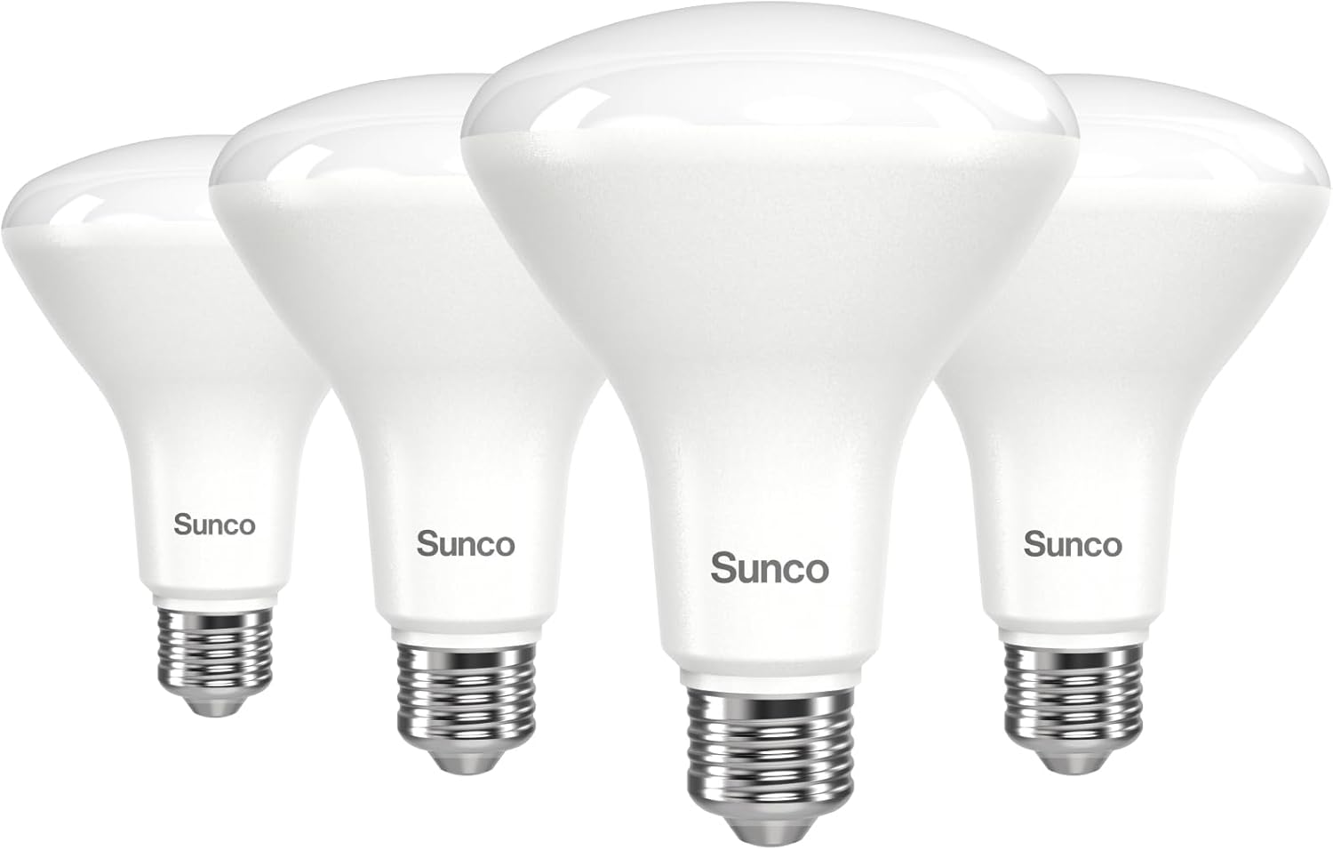 Sunco 4 Pack BR30 LED Bulbs, High Output 1200 Lumens, Indoor Flood ...
