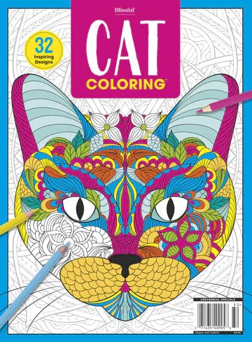 Cat Coloring Magazine Issue 32 A Blissful: Amazon.com: Books