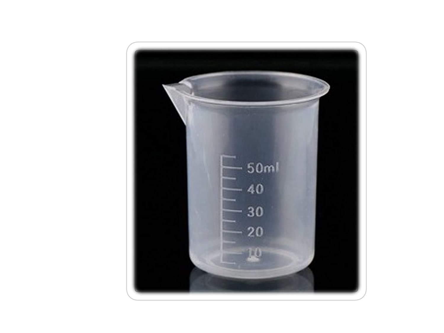 MRSC Polypropylene Plastic Measuring Beaker Graduated 50ml (Pack of 6 ...
