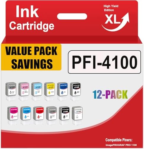 Amazon.com: Eficazink PFI-4100 PFI4100 Pigment Ink Cartridge Compatible for ImagePROGRAF PRO ...