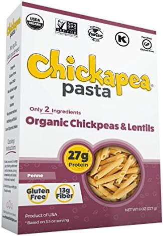 Amazon.com : Chickapea Pasta, Pasta Penne Chickpea And Lentil, 8 Ounce ...