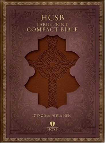 HCSB Large Print Compact Bible, Burgundy Imitation Leather: Holman ...
