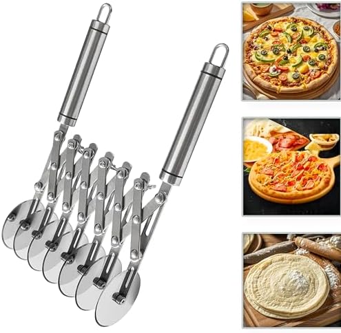 Amazon.com: 7 Wheel Pastry Cutter Tool,Adjustable Pasta Cutter wheel ...