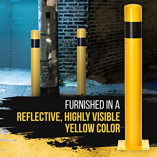Steel Safety Bollards AdirPro 36-Inch (2-Pack) - Yellow Protective ...