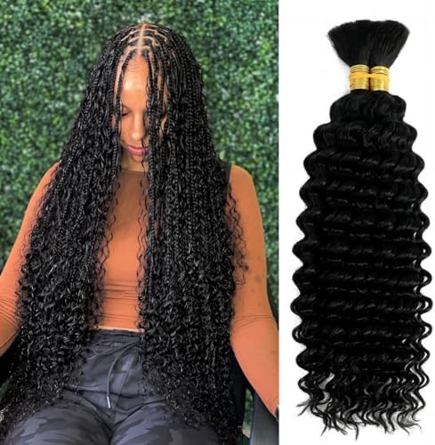 Amazon.com : Human Braiding Hair for Boho Braids Curly Bohemian Deep ...