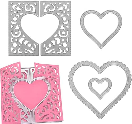 Amazon.com: Love Hearts Cutting Dies Love Heart Die Cuts for Card ...