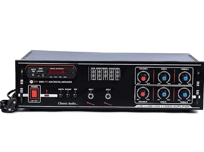 Tech-Unique® Sterio Sound 5500 watt p.m.p.o Amplifier With Recording ...