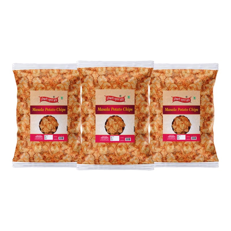 OKHLI MUSAL BRAND Rajapuri Aloo Wafers Homemade Masala Potato Chips Low ...