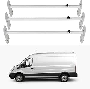 Amazon.com: ECCPP Adjustable Van Ladder Rack Hightop 3 Bars Roof Rack ...