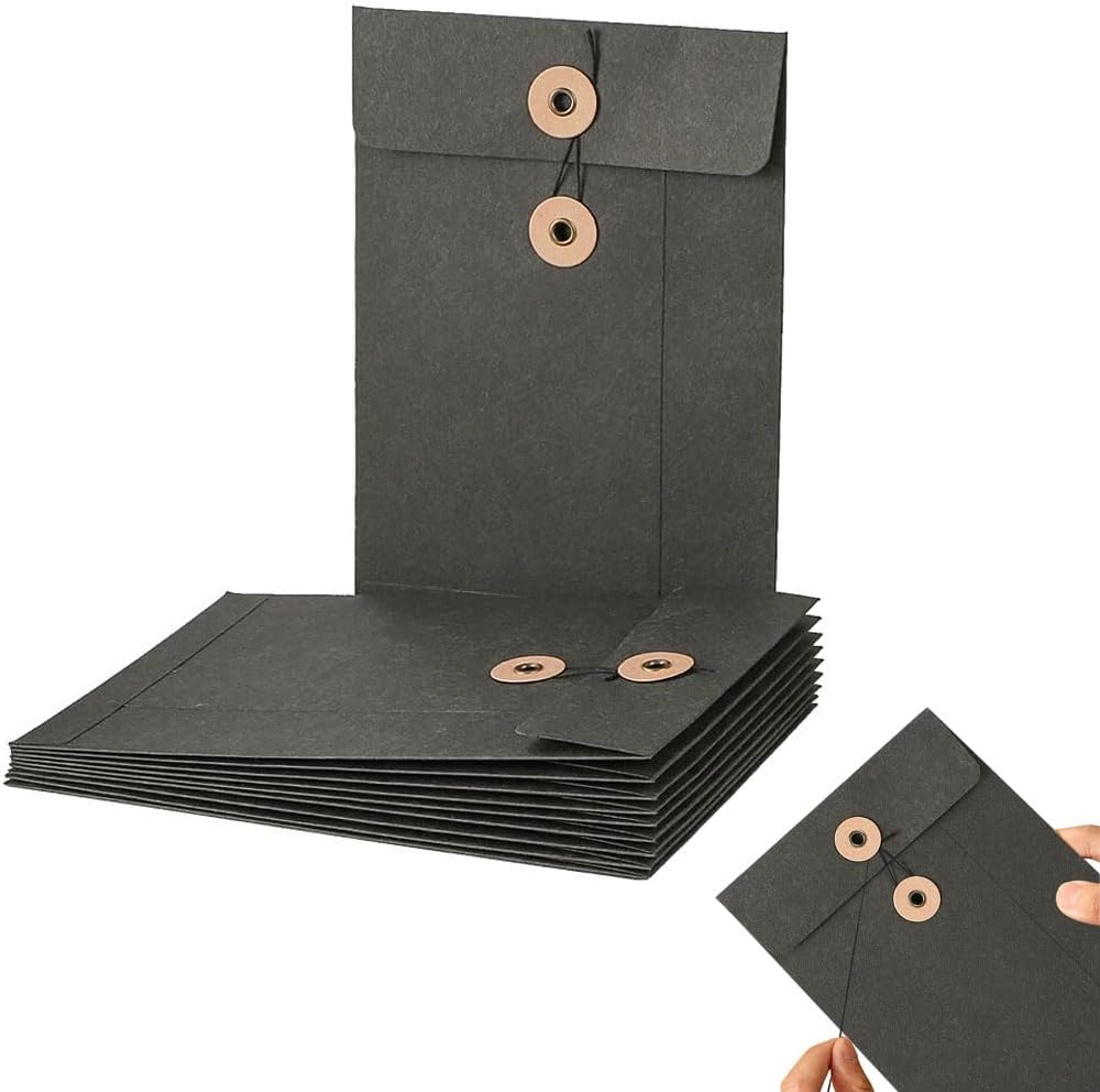 Amazon.com : 10 Pcs Kraft Paper String Envelope File Folder A5 Size ...