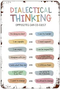 Amazon.com: Dialectical Thinking Poster, Therapy Office Decor, Calming ...