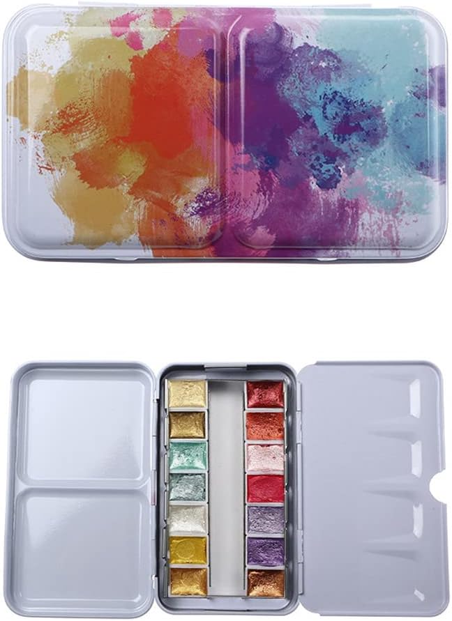 Amazon.com: CYISONAL Empty Watercolor Tins Palette Box Metal Paint Case ...