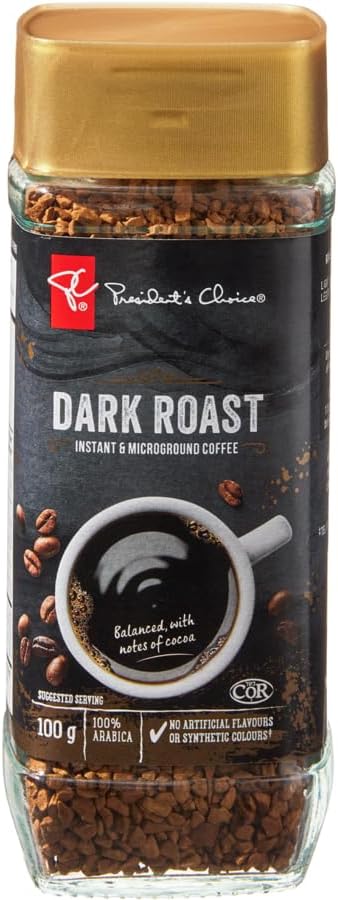 Amazon.com : President's Choice Dark Roast Instant Coffee, 100g/3.5 oz ...