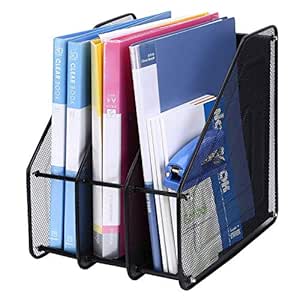 Pekos 3 Tier Metal Mesh Desk Organizer File Rack | Document Storage ...