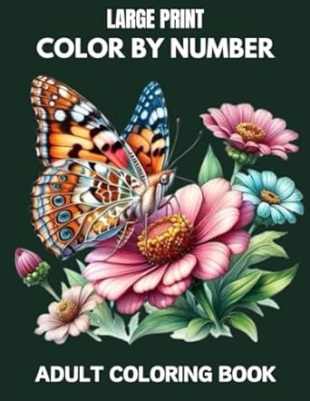 Amazon.com: Large Print Color By Number Adult Coloring Book: Easy Large ...