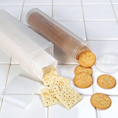 Amazon.com: Cracker Keeper Set - Round And Square Cracker Container ...