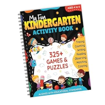 My Fun Kindergarten Activity Book: Learn Writing, Sight Words, Math ...