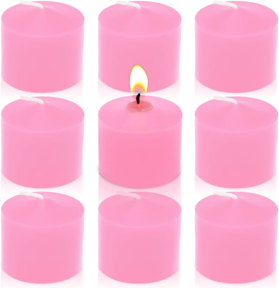 Amazon.com: Pink Wild Flower Scented Votive Candles - 15 Hour Long Burn ...