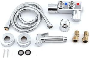 Amazon.co.jp: Includes Shut-off Stainless Steel Shower Hose and Handset ...