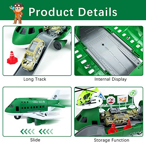 Plane Toy Transport Cargo Airplane Toys for 2 3 4 5 6 Year Old Boys ...