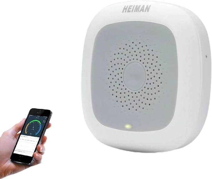 Amazon.com: HEIMAN Z-Wave Humidity Temperature Monitor, Smart Mini ...