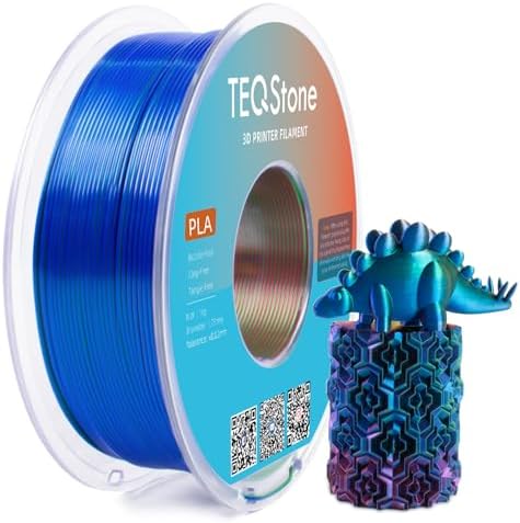 Amazon.com: TEQStone Tri Color Silk PLA Filament 1.75mm Red Blue Green ...