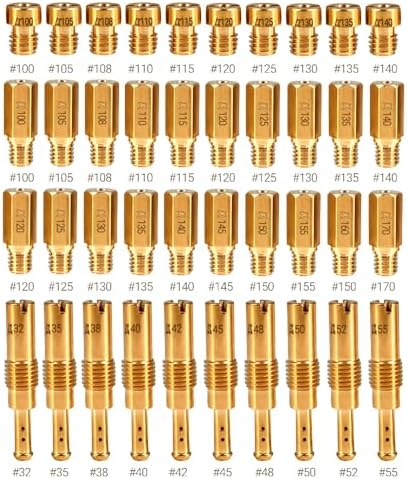 Amazon.com: NOTISH 20PCS Carburetor Main Jet Slow Pilot Jet Kit, 10pcs ...
