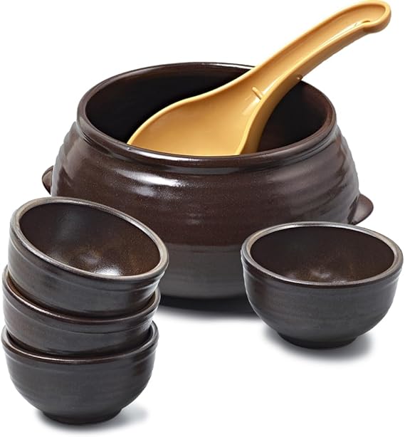 Amazon.com | Traditional Korean Makgeolli Dispenser and Cup Set, 6 ...