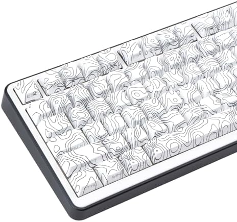 Amazon.com: TIMSEKER 131 Keys White Topographic Keycap, PBT Material ...