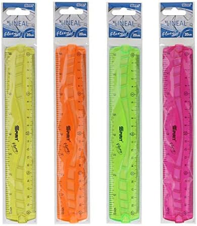 SPIRIT TTS Lineal 8" Flexi Sortiert, 1 Stück (1er Pack) : Amazon.de ...