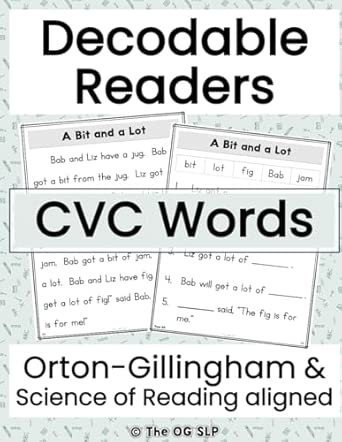 Amazon.com: Decodable Readers with CVC Words for Orton-Gillingham ...