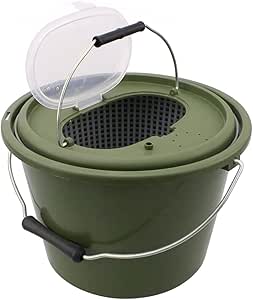 Amazon.com: Bait Bucket Portable Water Bucket Double-Layer Live Fish ...