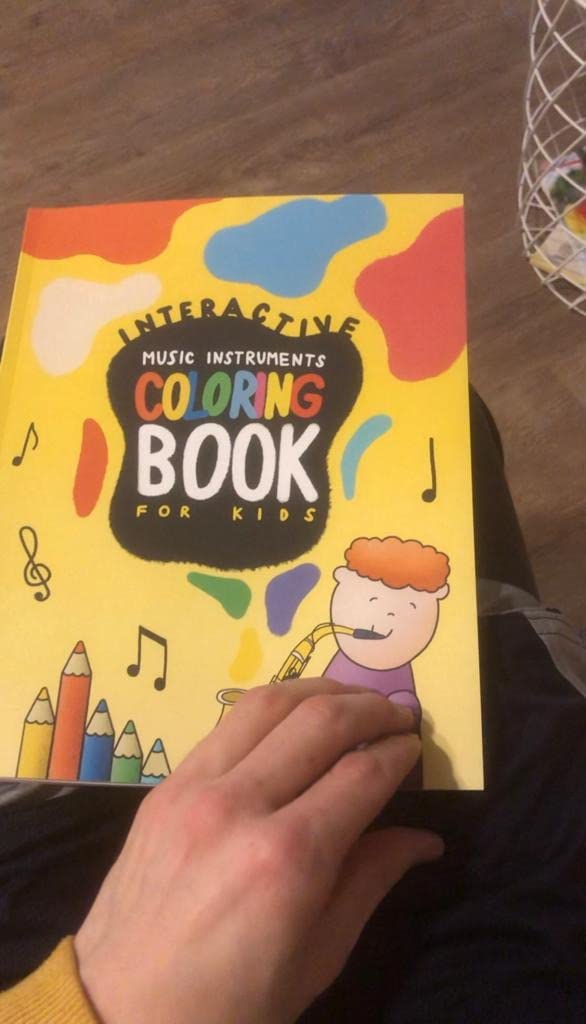 Amazon.com: Interactive Music Instruments Coloring Book For Kids: Learn ...