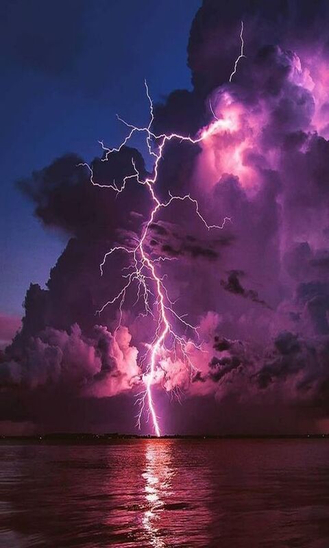Purple Lightning Storm Wallpaper