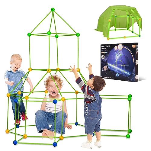 uiwocsda Fort Building kit - 150 Pieces Glow in The Dark - Want It All