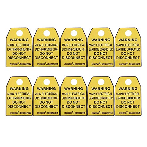 Snapklik.com : Electric Grounding Warning Tag,Earthing Alert Signs For ...