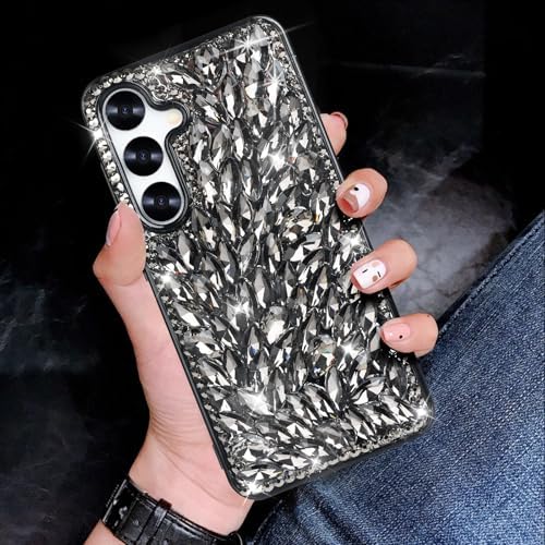 Amazon.com: Bonitec for Samsung Galaxy A35 Case Bling Sparkle 3D Glitter Case for Women Girls ...