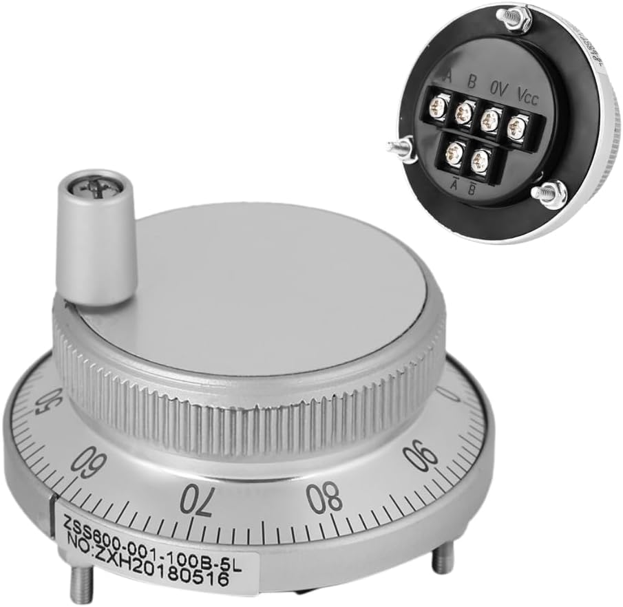 Uadme Manual Pulse Encoder - 5V 60MM CNC Hand Wheel Rotary Encoder for ...