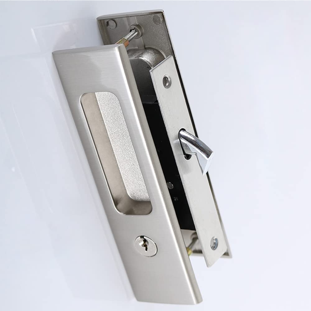 Linear Pocket Door Locks Modern Rectangular Pocket Door Lock | Emtek