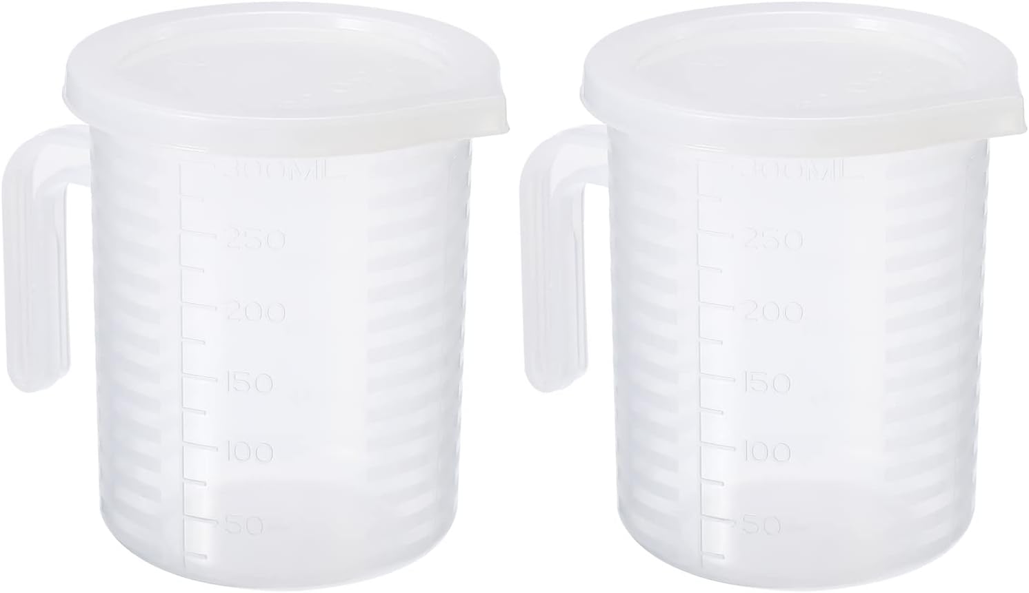 Amazon.com: PATIKIL Graduated Beaker, 2 Pack 250ml PP Plastic Liquid Measuring Cup Double Sided ...